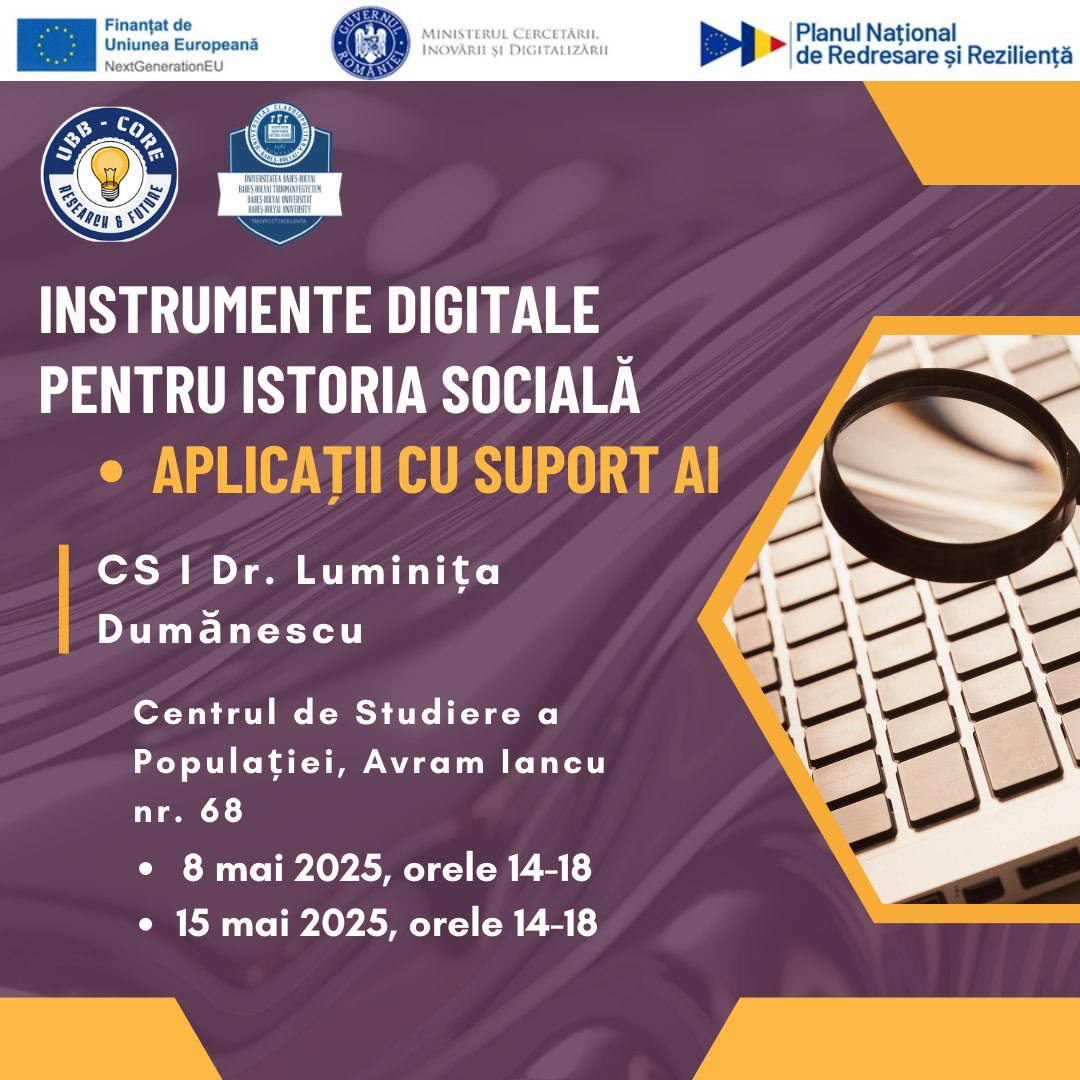 Instrumente digitale pentru istoria socială – Aplicații practice cu ...